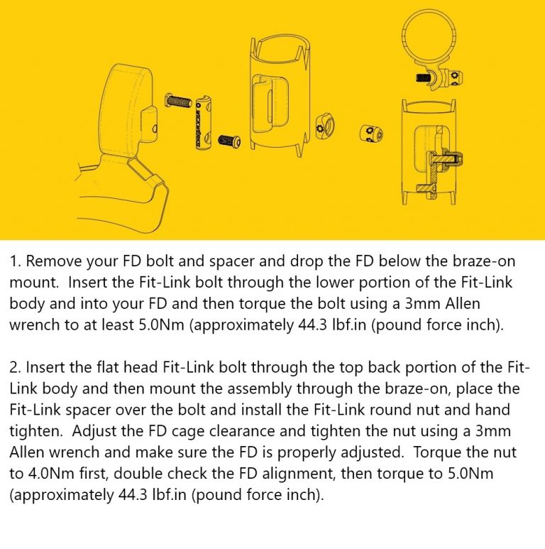 Fit Link - Braze On Front Derailleur Adapter - FD Solution