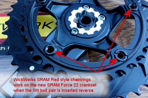Mounting WickWerks Chainrings on a SRAM Force 22 – WickWerks